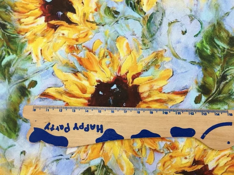 Summer Flower Fabric Floral Fabric Flowers Fabric Sunflower Fabrics by ...
