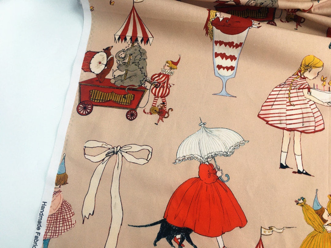 Cartoon Cute Fabric Cotton Fabric Girl Fabric by Half Yard - Etsy