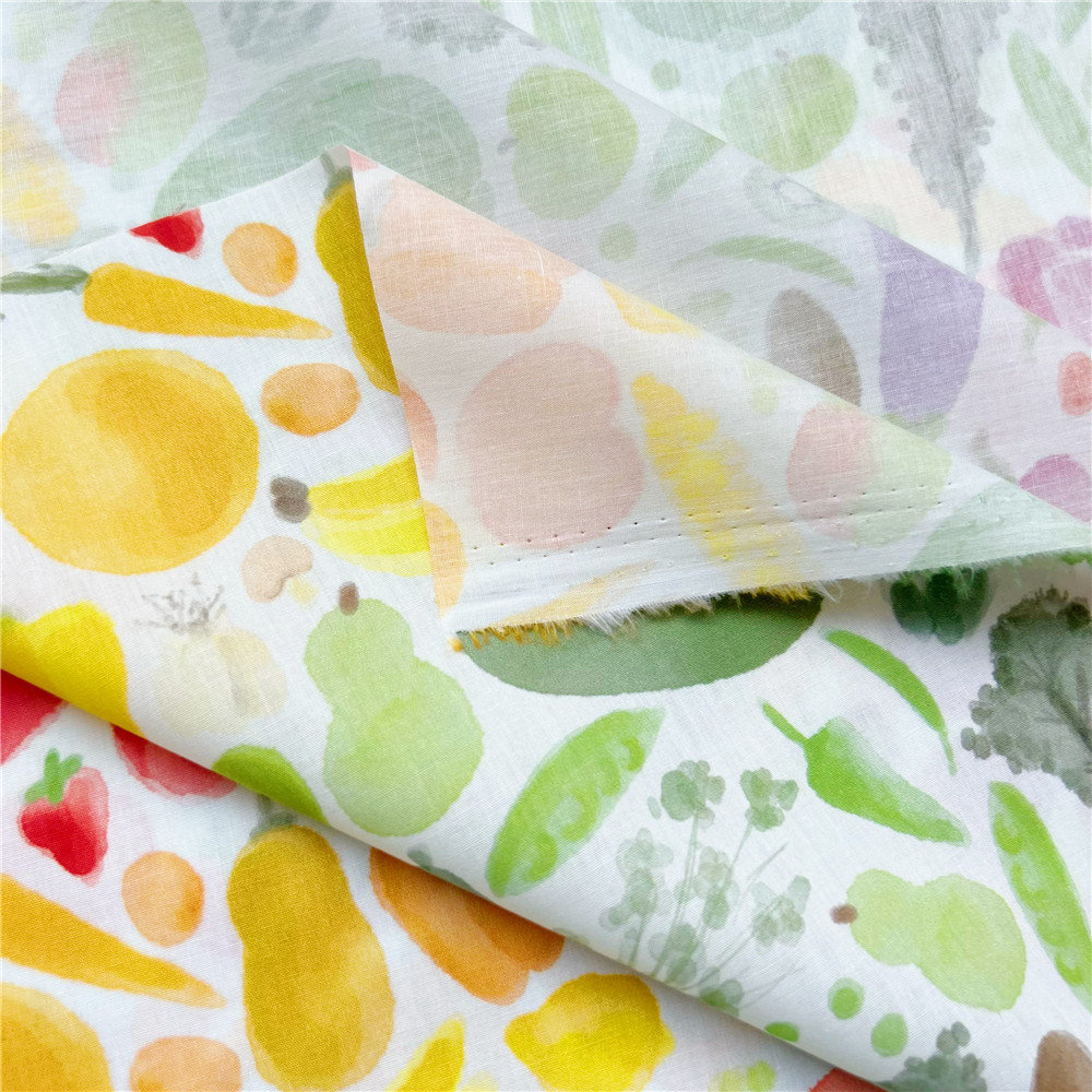 Beautiful Fabric Fruit Fabric Vegetable Fabric Poplin Cotton Fabric by ...