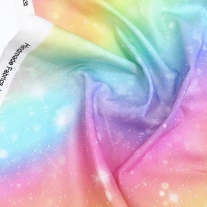 Rainbow Fabric Star Fabric Shiny Fabric by Half Yard - Etsy