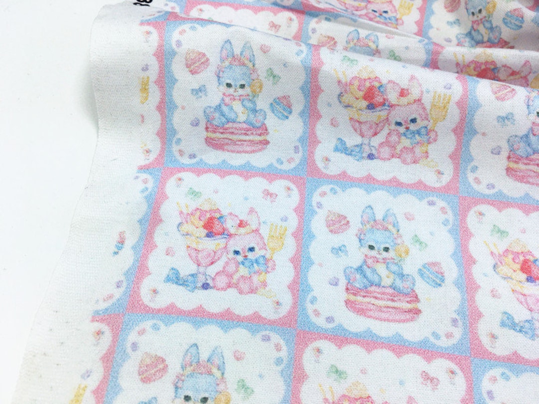 Vintage Retro Cute Fabric Cotton Fabric Animal Toy Fabric by Half Yard ...