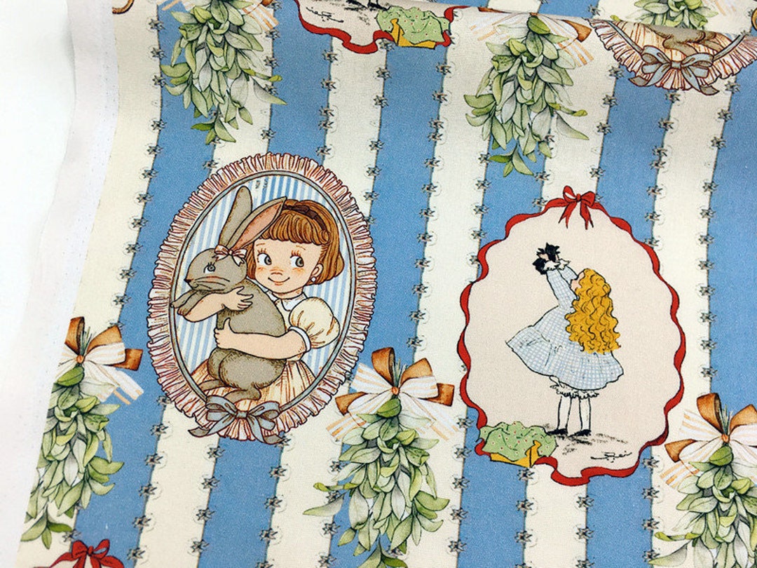 Cartoon Cute Fabric Cotton Fabric Girl Fabric Floral Fabric by Half ...