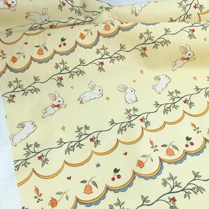 Cute Fabric Rabbit Fabric Animal Fabric 100%cotton Fabric by Half Yard ...