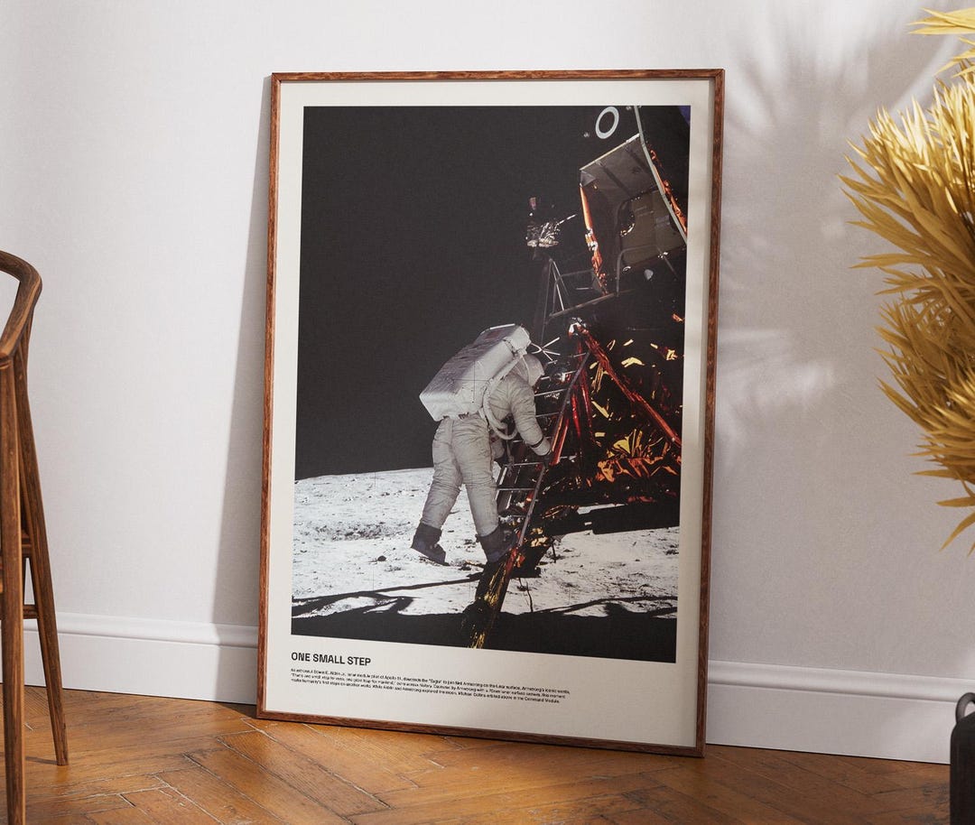 Apollo 11 Moon Landing Poster Historic NASA Space Print Vintage ...
