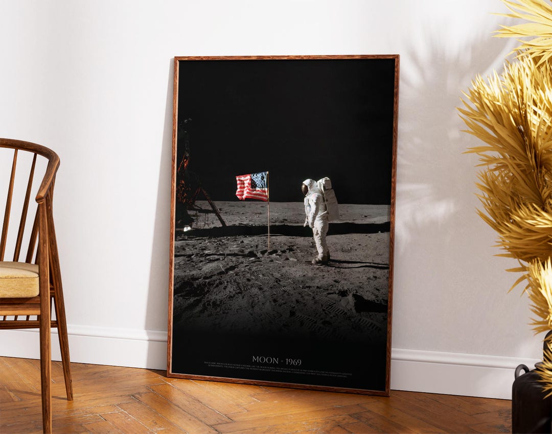 Apollo 11 Moon Landing Poster: NASA Space Print - Etsy