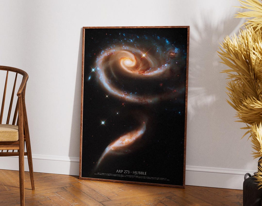 ARP 273 by Hubble | NASA Poster | Modern Interior Decoration | Space ...