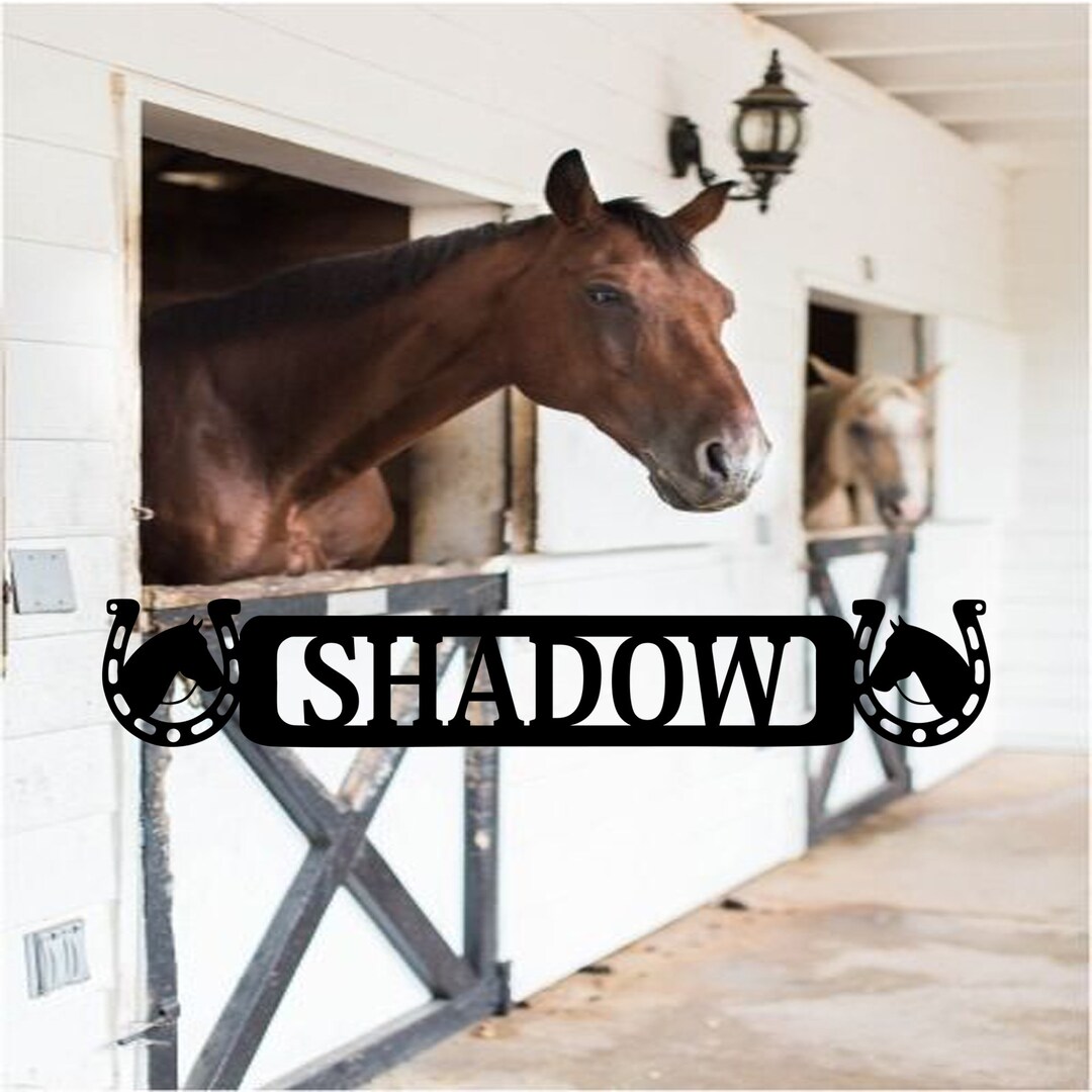 Custom Metal Horse Stall Sign Equestrian Horse Horse - Etsy