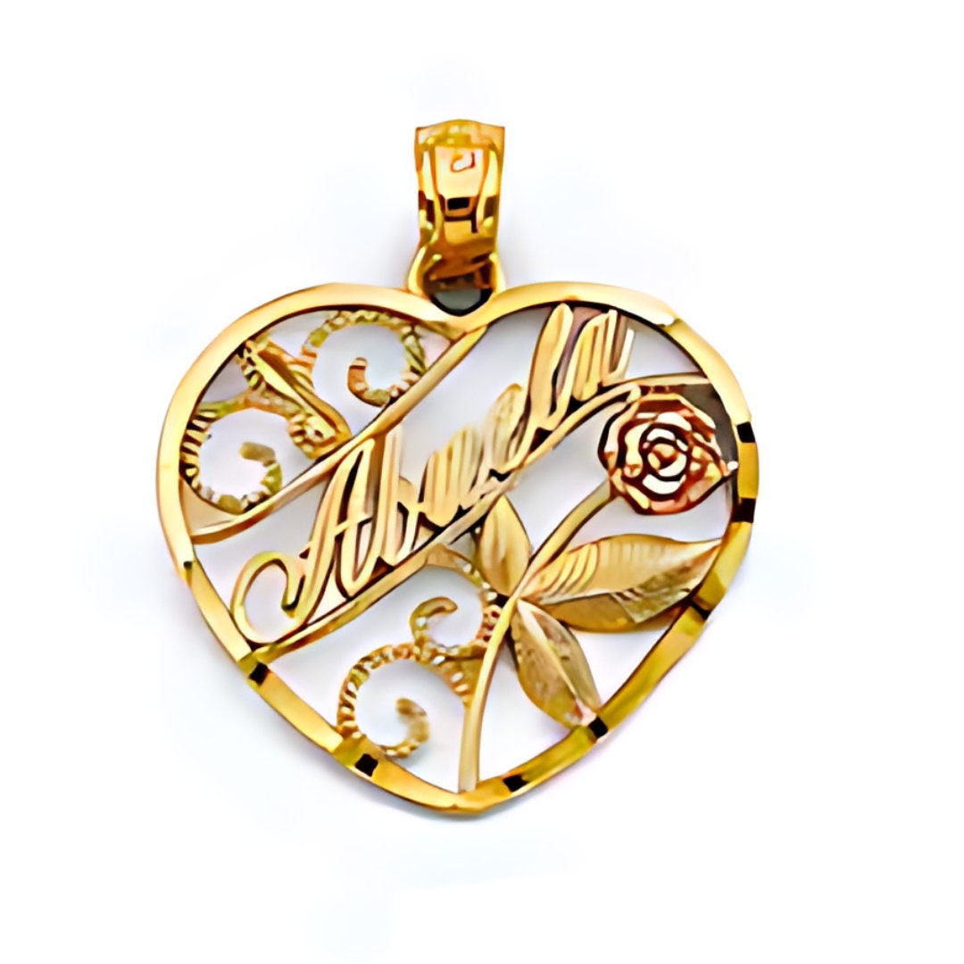 14K SOLID Gold Mothers Day Pendants, Mom Charms, Yellow Gold ...