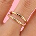 14K Double Band Ring/ Minimalist Ring/ Twist Double Band - Etsy
