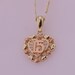 14K Gold Tiny 15 Anos Quinceanera Pendant/ Fifteen CZ Stones for Sweet ...