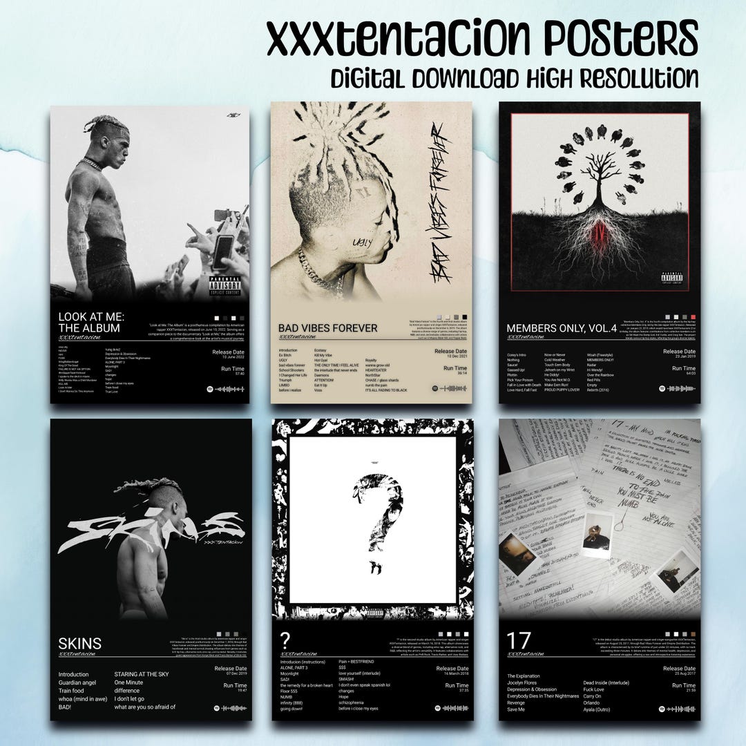 Xxxtentacion Posters, Album Art Collection Featuring 'look at Me ...