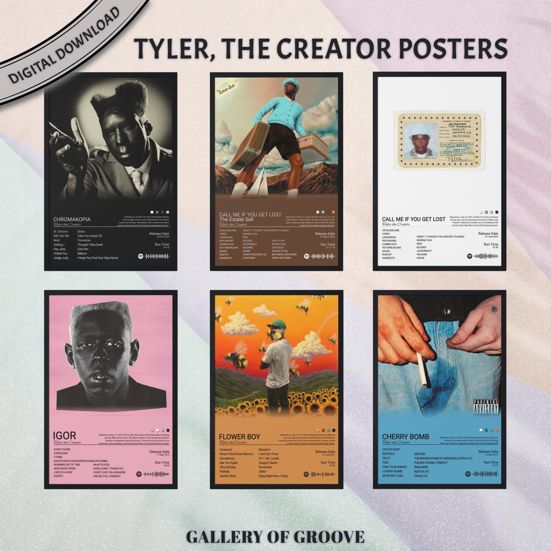 Tyler the Creator Digital Poster Set, 6 High-resolution Art Prints for ...