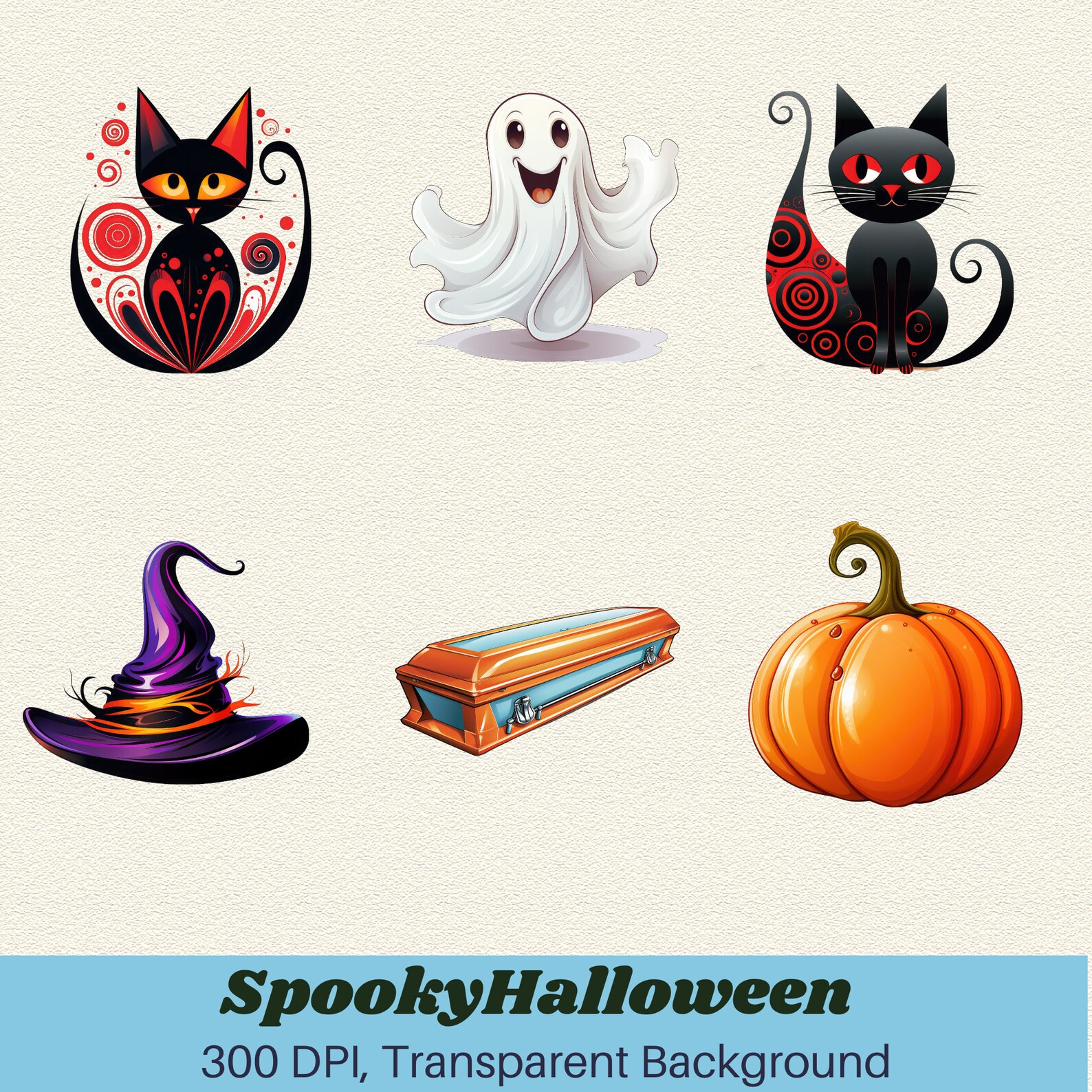 Spooky Halloween Clipart Clipart Bundle Halloween Clipart PNG Cute ...