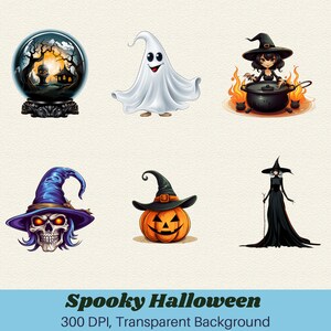 Spooky Halloween Clipart Clipart Bundle Halloween Clipart PNG Cute ...