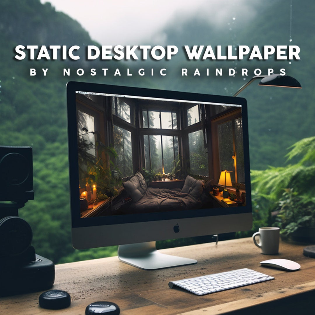 Nostalgic Raindrops 4K Static DESKTOP Wallpaper #1 - Etsy