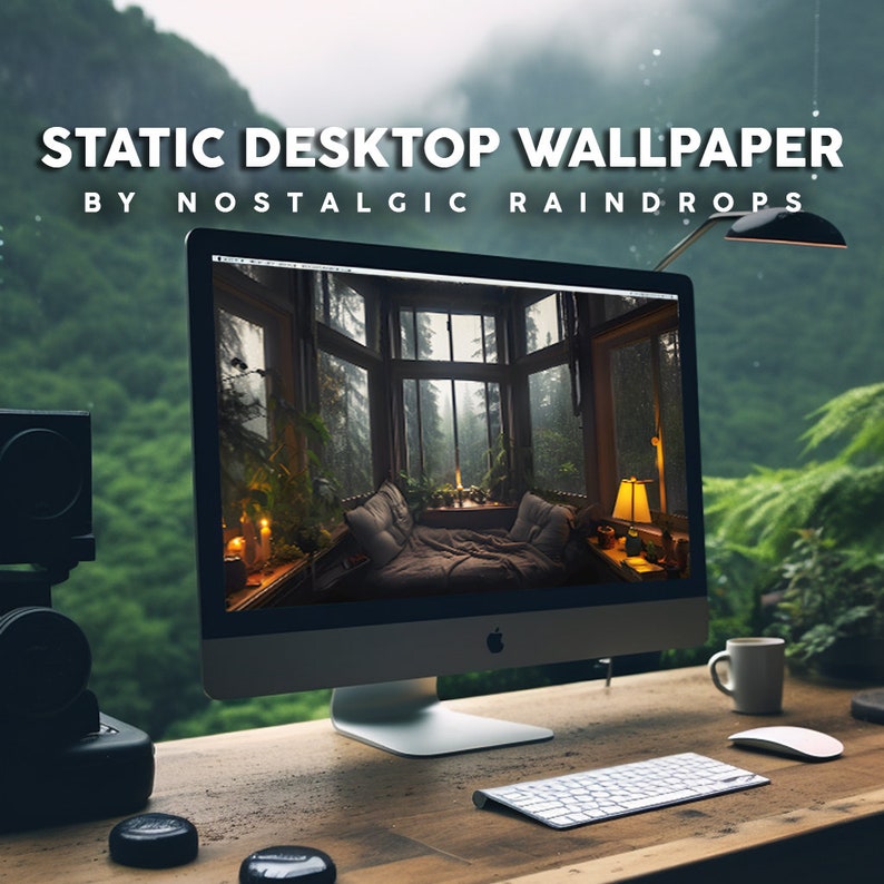 Nostalgic Raindrops 4K Static DESKTOP Wallpaper #1 - Etsy