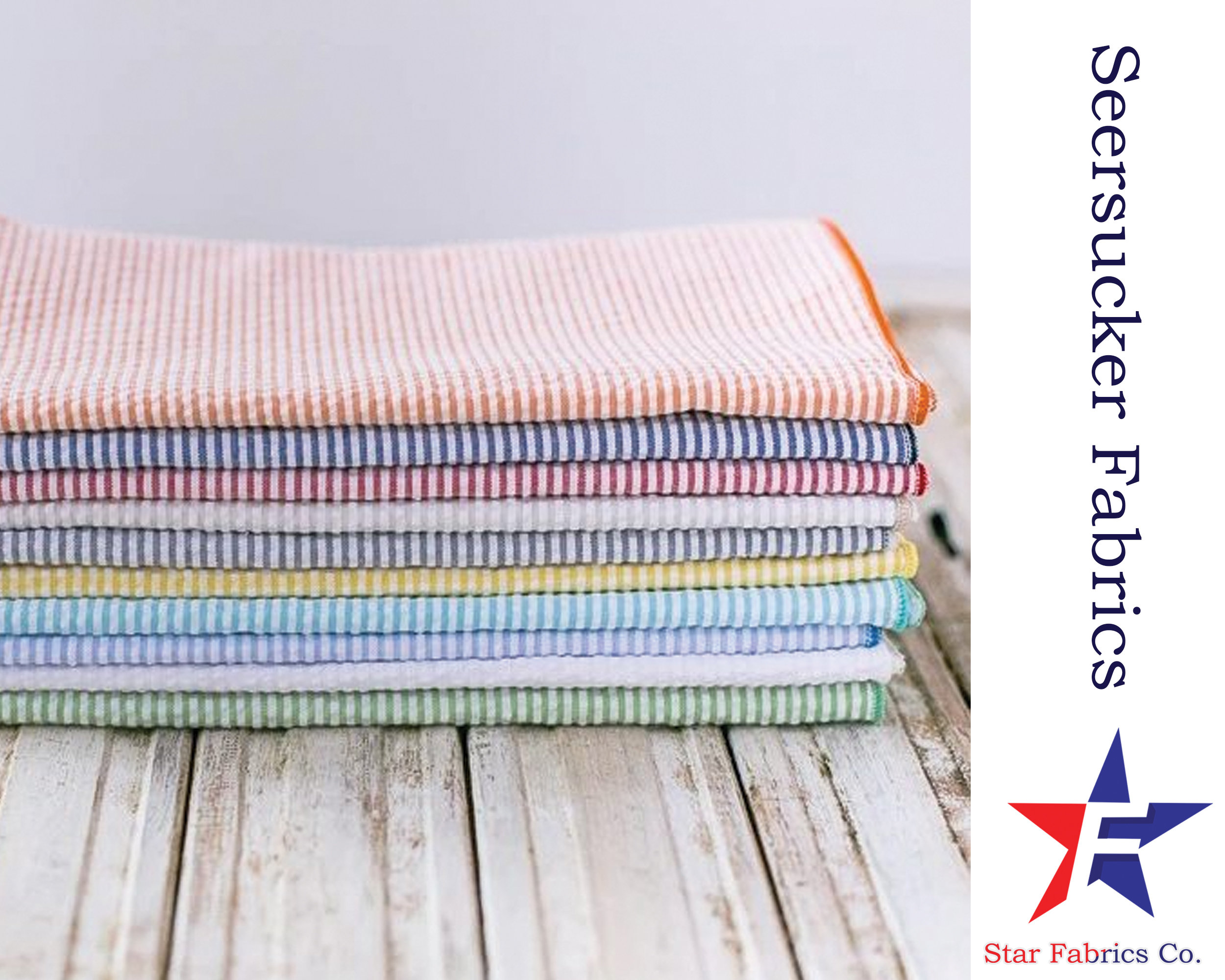 Seersucker Striped Cotton Blend Seersucker Seersucker Fabric by the ...