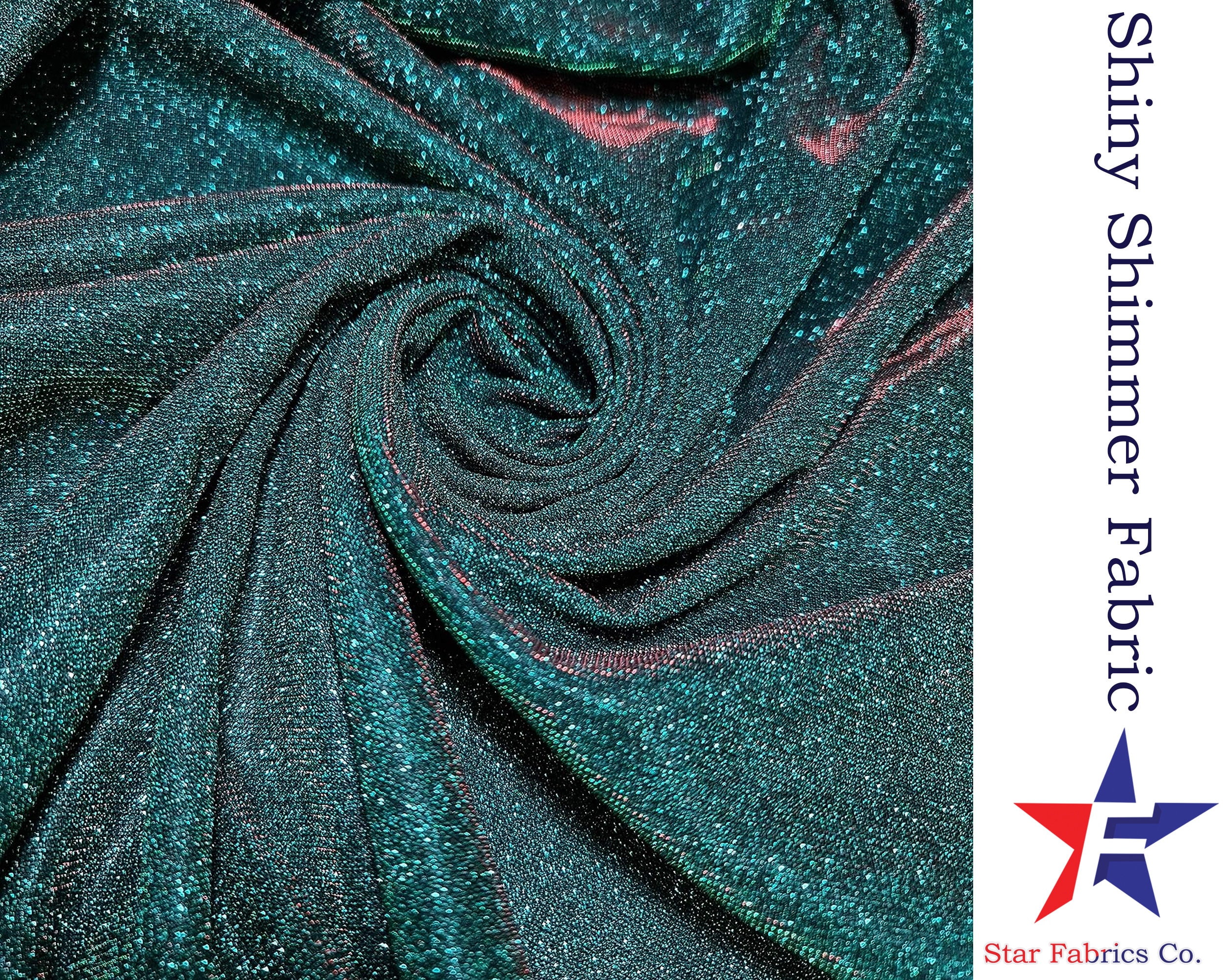 Glimmershiny Shimmer Fabric by the Yard Stretch Glitter Fabric Luxury ...