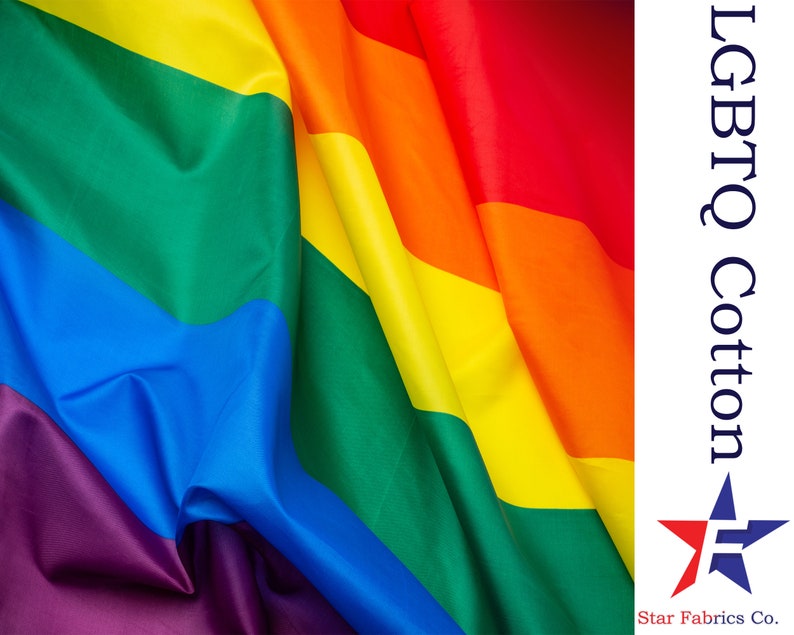 LGBTQ Cotton Fabric by the Yard Craft With Pride and Equality Multi ...
