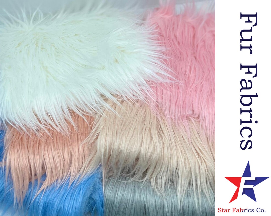 Faux Fur Fabric by the Yard Shaggy Cosplay Costume Long Pile Faux Fur ...