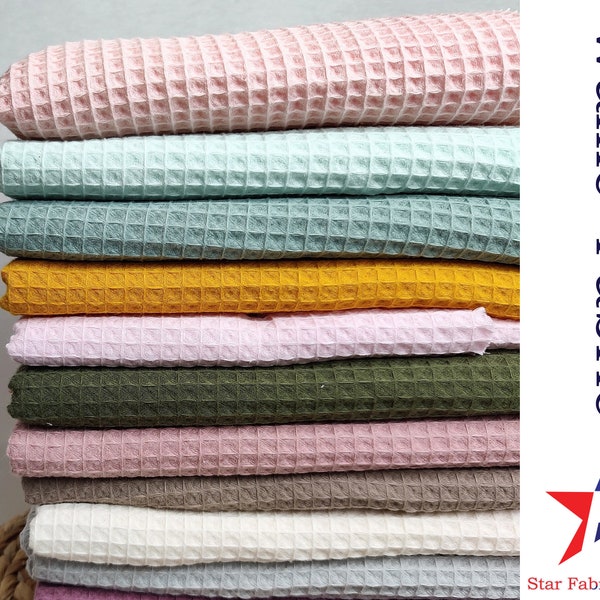 Waffle Knit Fabric by the Yard - Etsy