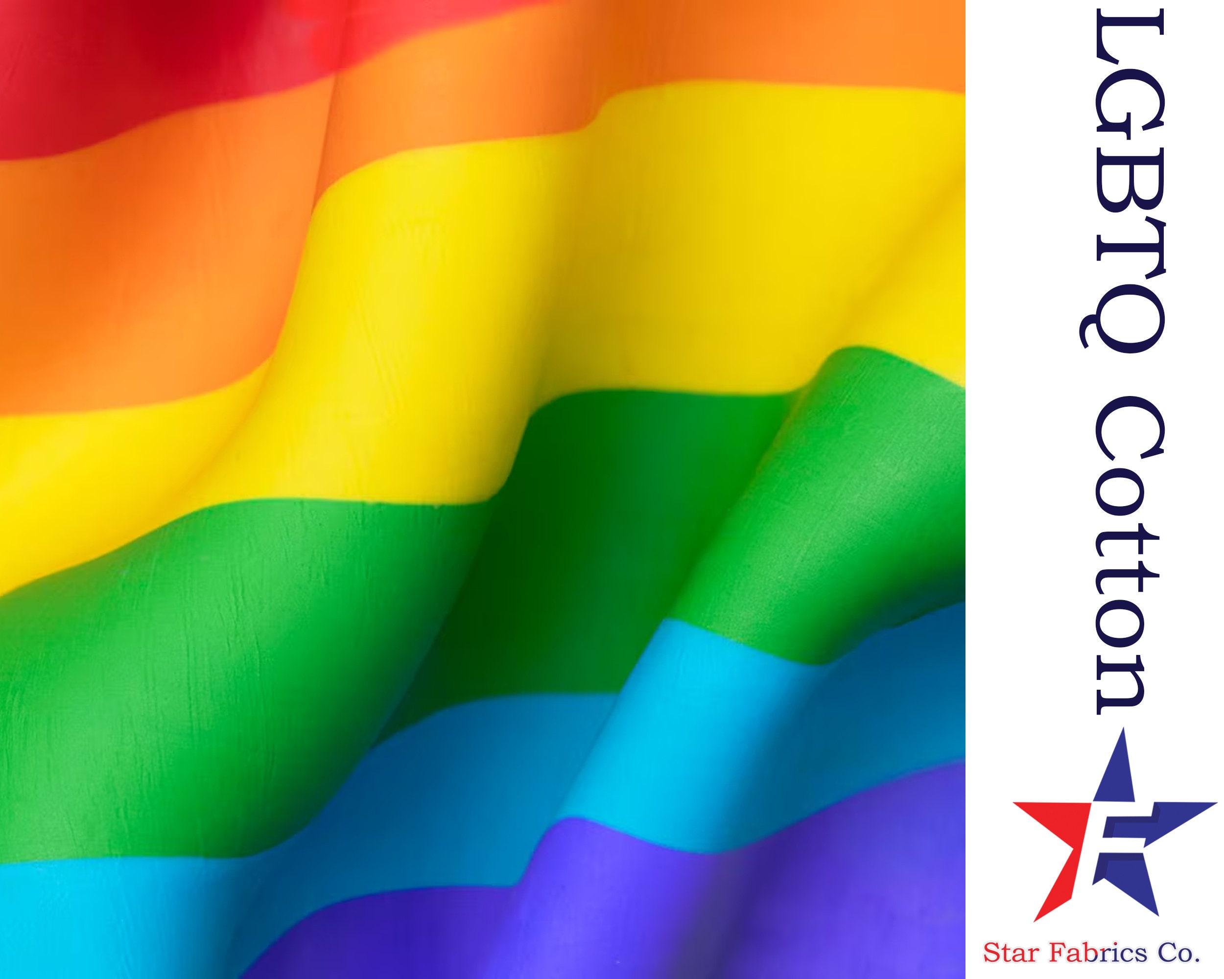 LGBTQ Cotton Fabric by the Yard Craft With Pride and Equality Multi ...