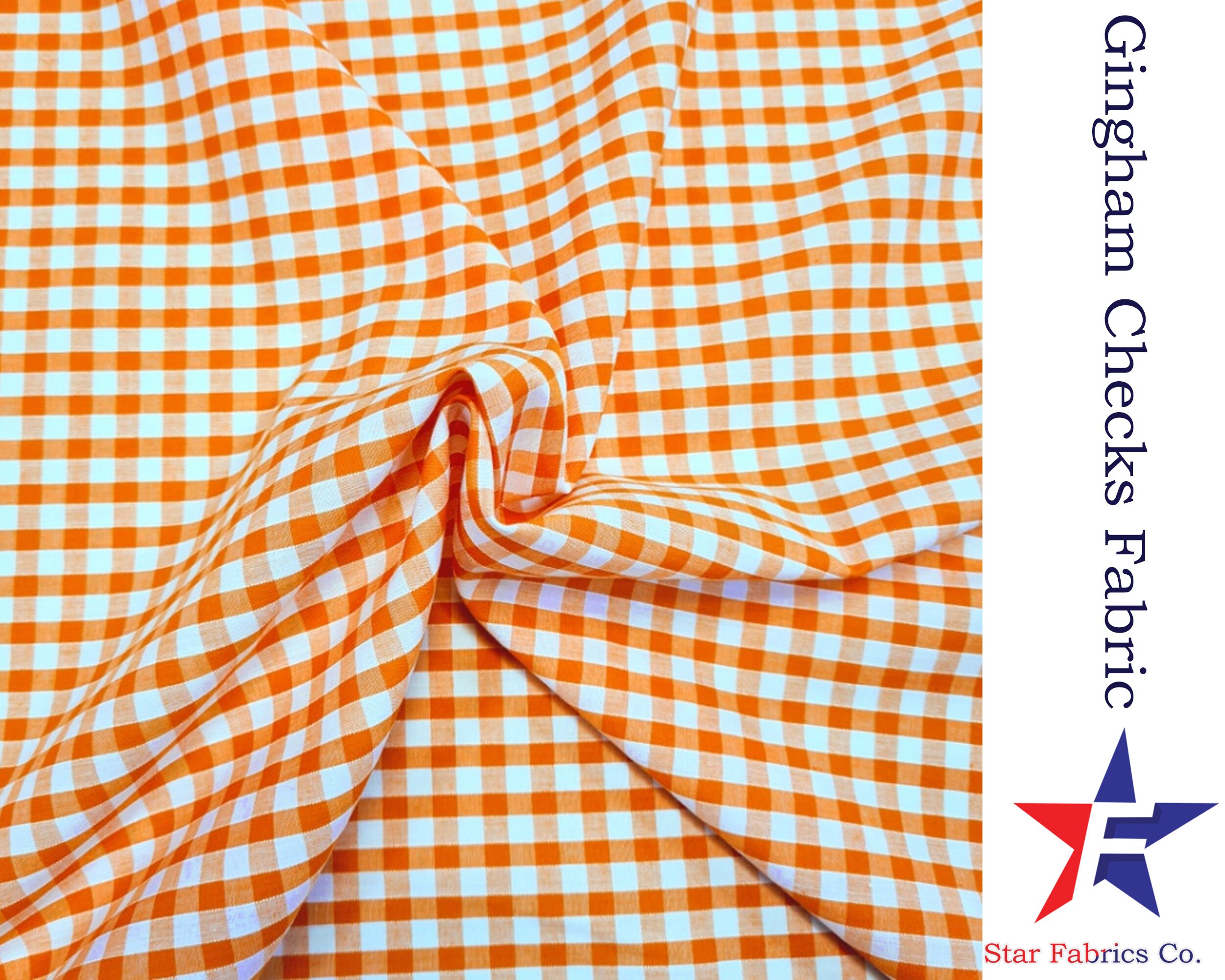 Gingham Cotton Small Check Fabric / 100 % Cotton Small Check Fabric ...
