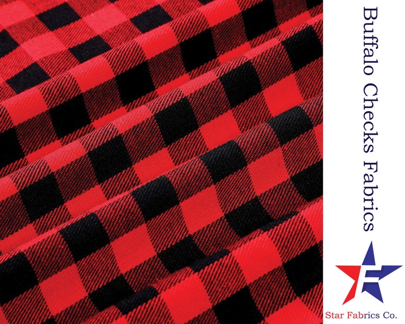 Wide Cotton Buffalo Check Red Fabric Black Check Quilt Backing Cotton ...