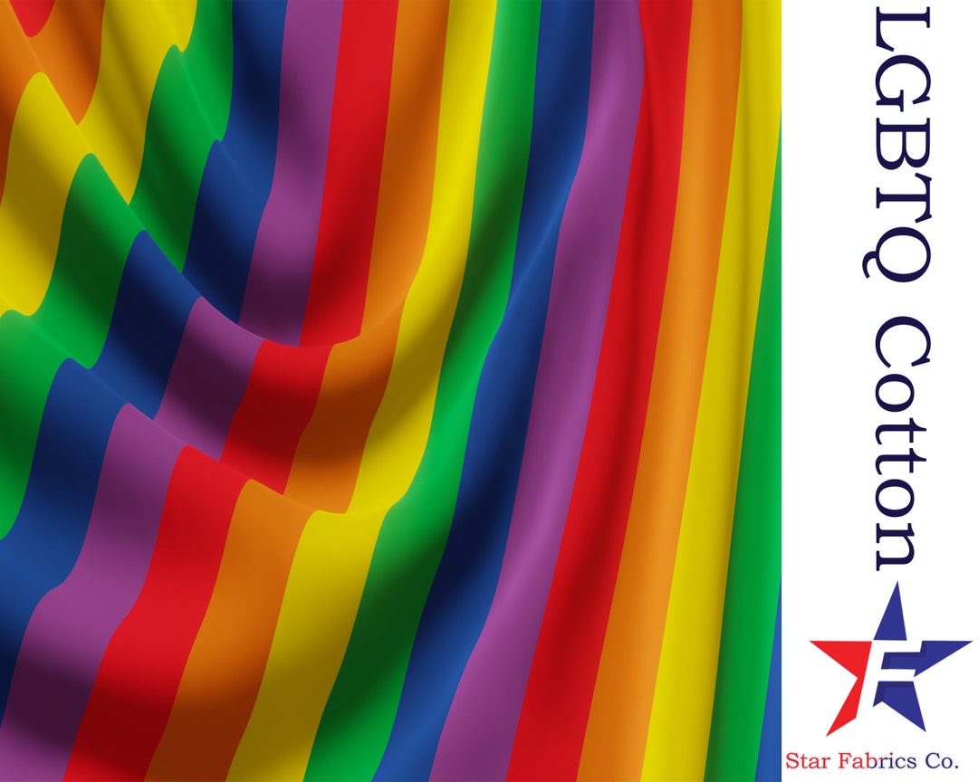 LGBTQ Cotton Fabric by the Yard Craft With Pride and Equality Multi ...
