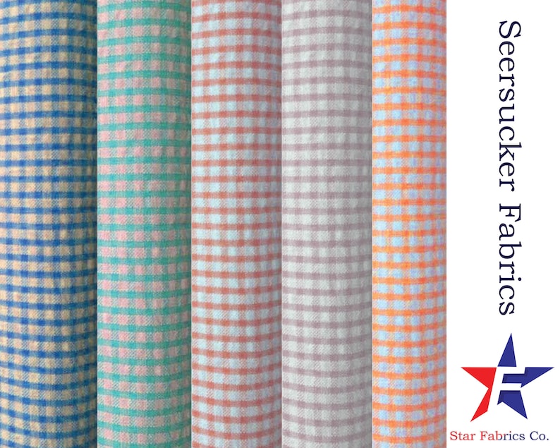 Seersucker Striped Cotton Blend Seersucker Seersucker Fabric by the ...