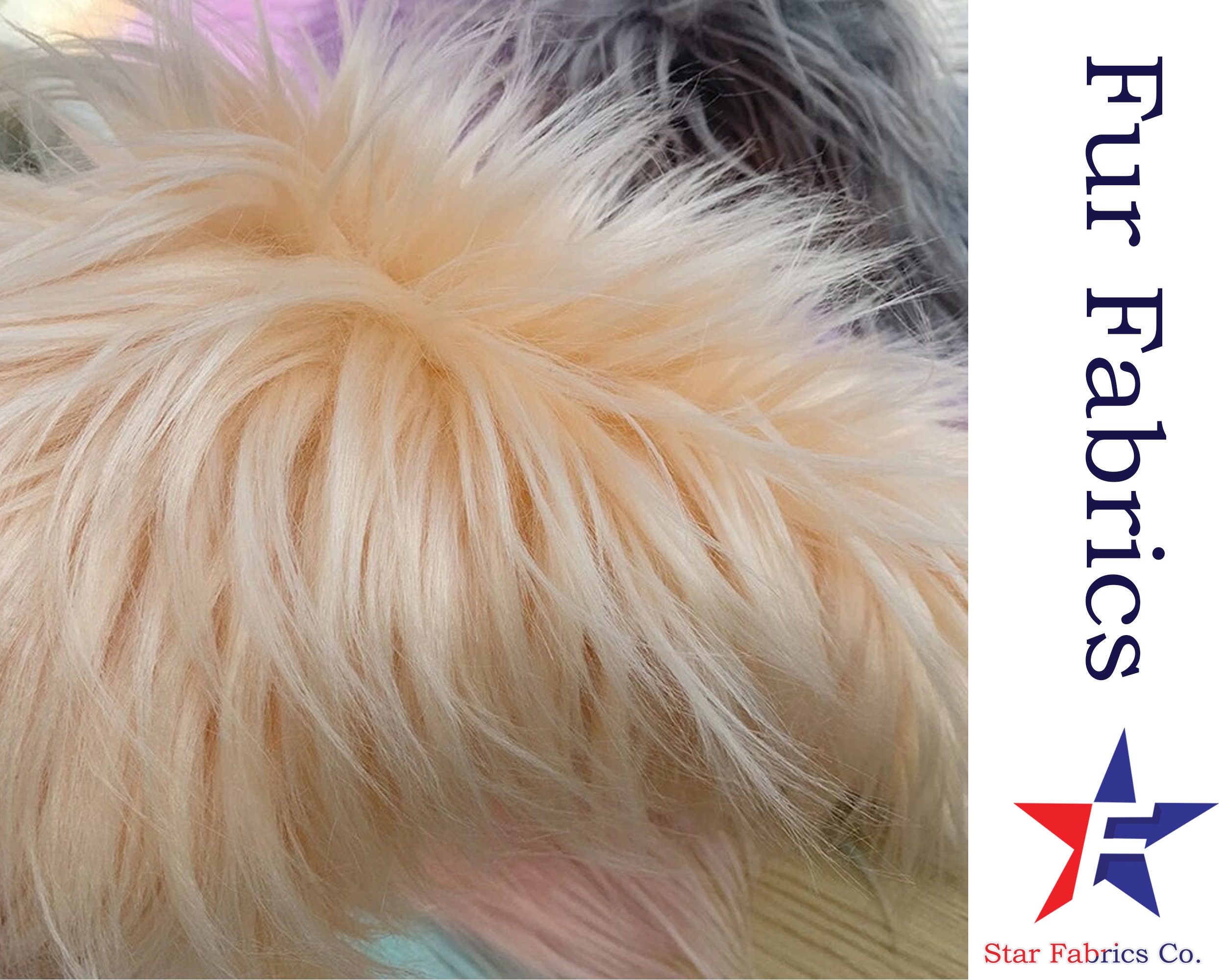 Shaggy Faux Fur Fabric by the Yard Cosplay Costume Long Pile Faux Fur ...