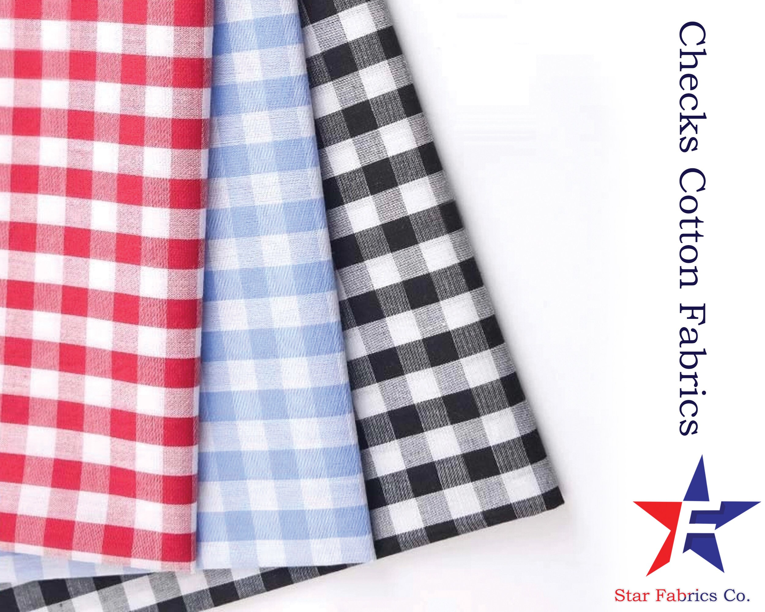 Cotton Check Fabric Samples / 100 % Cotton Fabric Samples / - Etsy