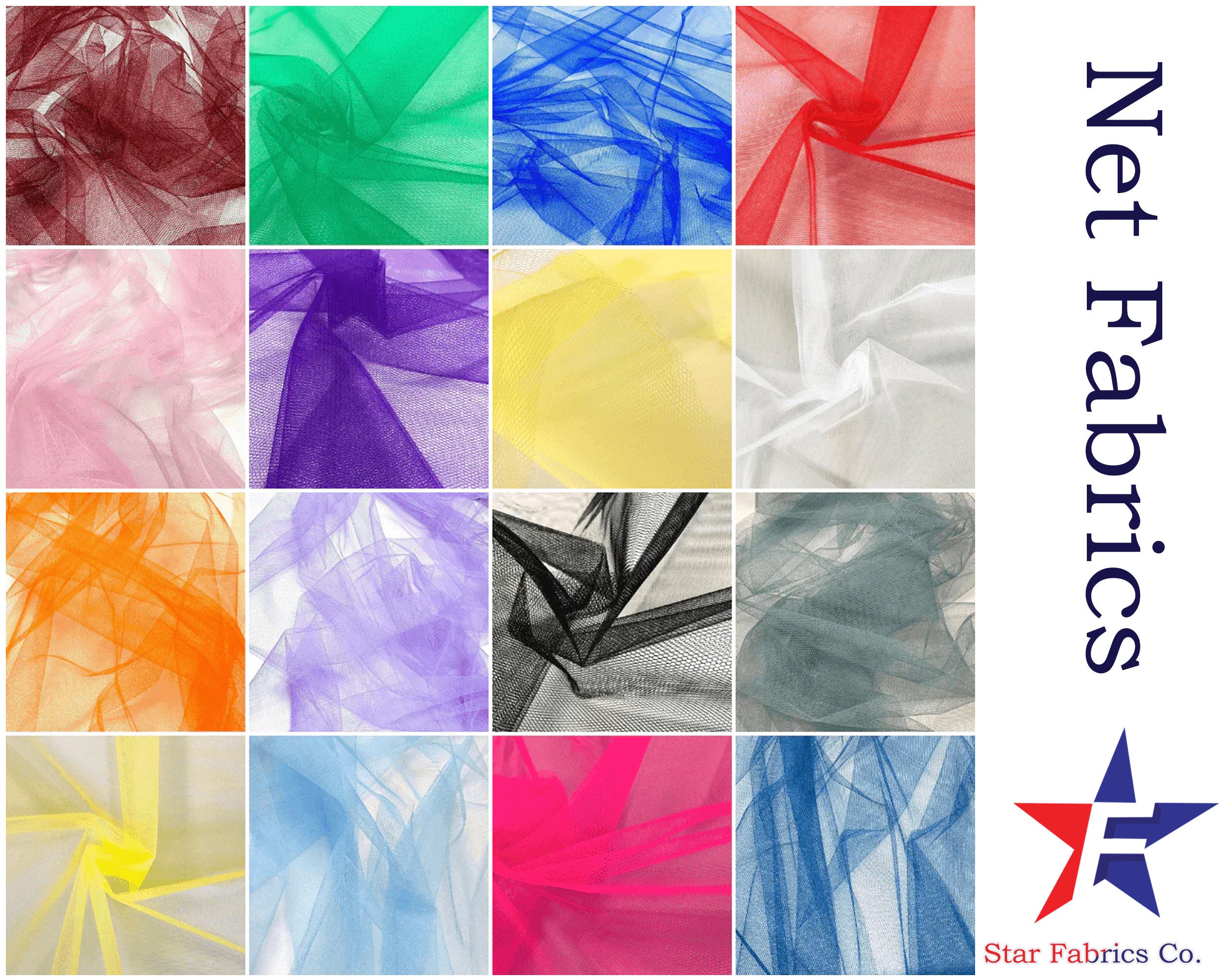 Net Fabric for Dance Gymnastics Gown, Power Mesh/net Fabric 4 Way ...