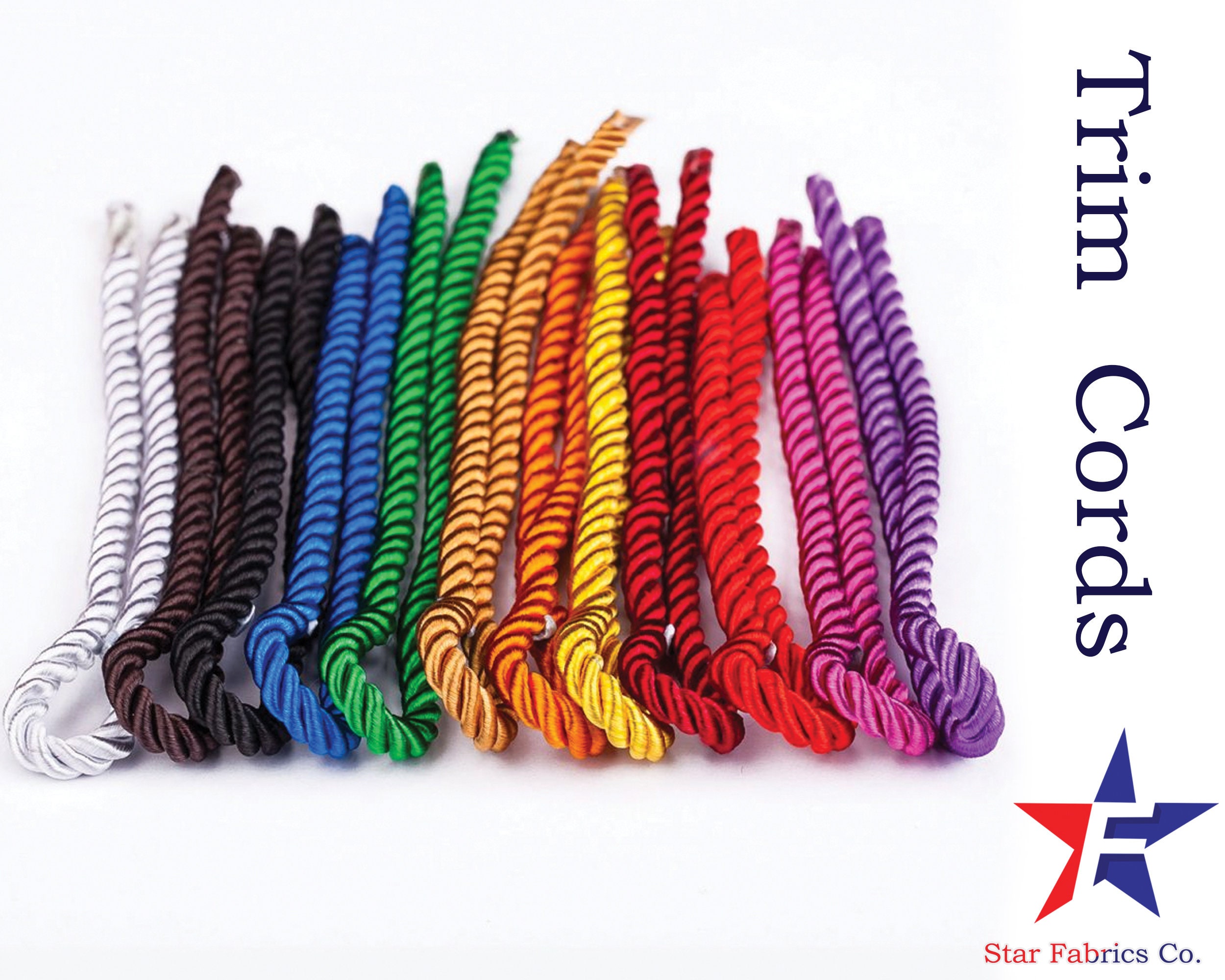 Trim Cords by the Yard Decorative Cord Trims - 24 Colors - Etsy
