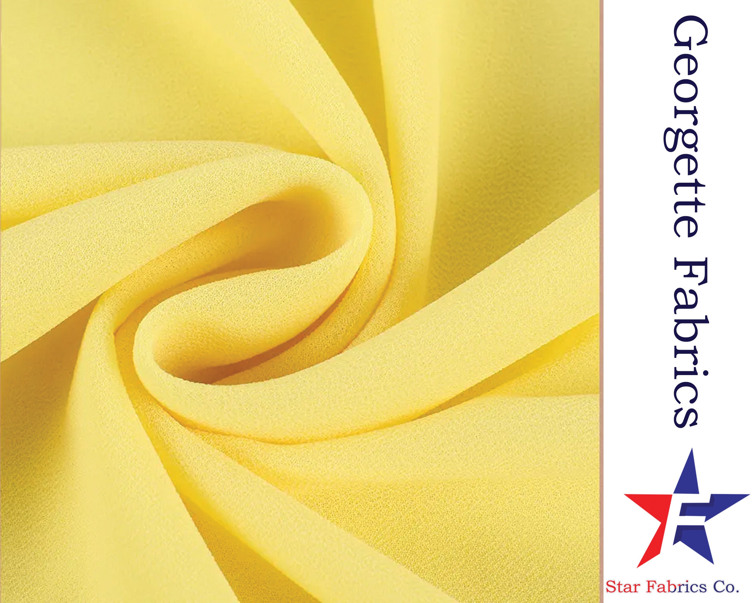 Georgette Fabric by the Yard / Luxury Georgette Fabric / Sheer Fabric ...