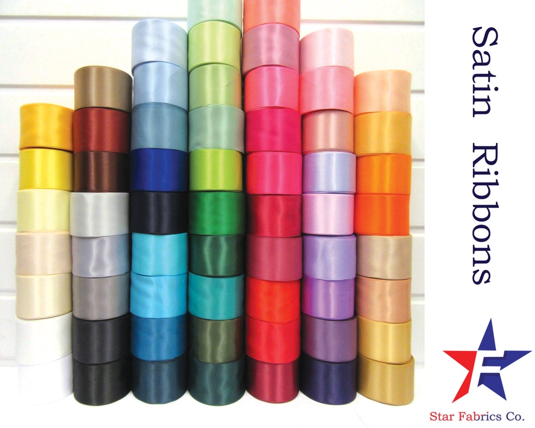 Satin Ribbon Plain Luxury Wedding Material Satin Ribbon Roll All Colors ...