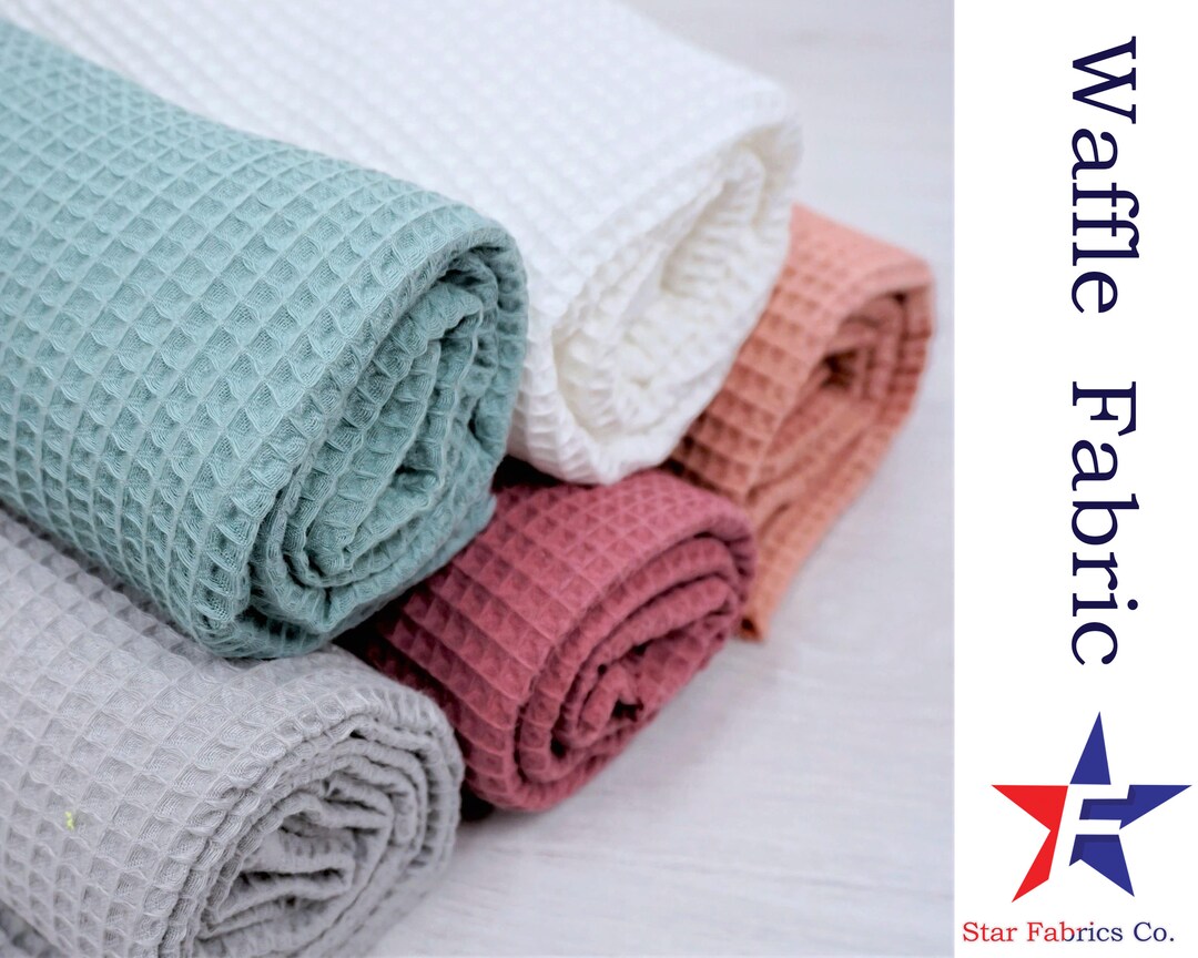 Waffle Fabric by the Yard | Waffle Knit Fabric | Sweater Fabric ...