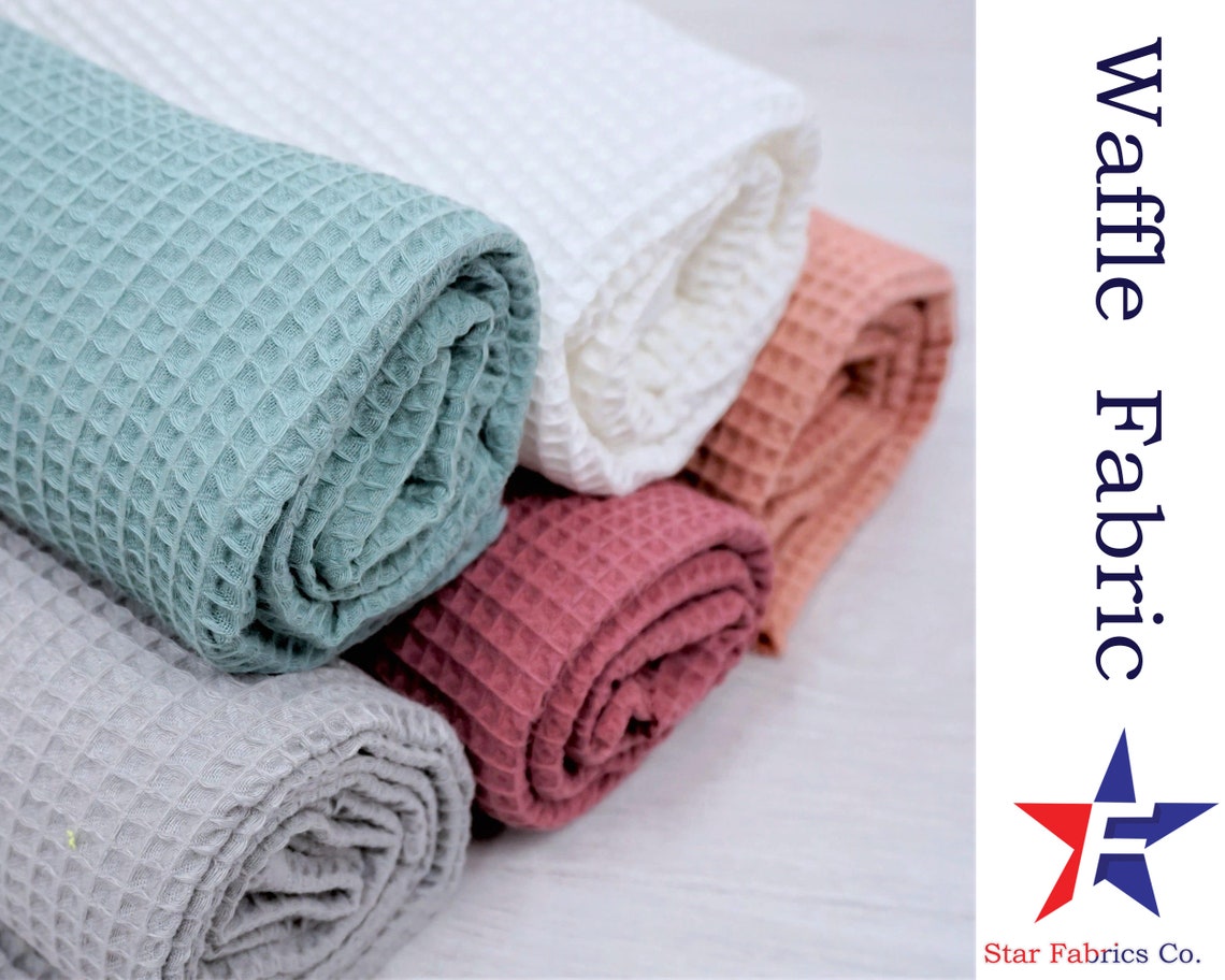 Waffle Knit Fabric Fabric by the Yard Sweater Fabric Waffle Polyester ...