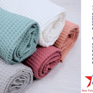 Waffle Knit Fabric | Fabric by the Yard | Sweater Fabric | Waffle ...