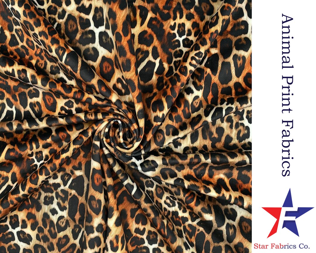 Animal Print Fabric by the Yard, Cheetah Print Fabric, Leopard Print ...