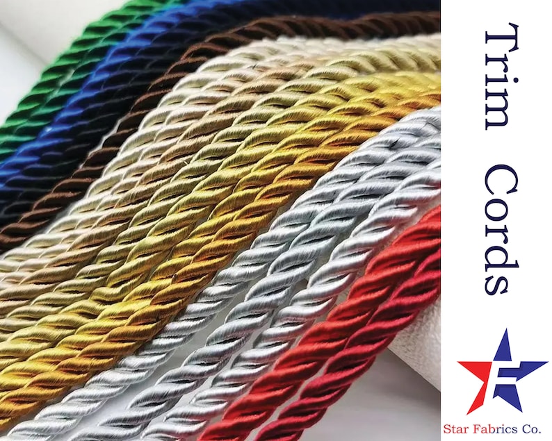 Trim Cords by the Yard Decorative Cord Trims - 24 Colors - Etsy