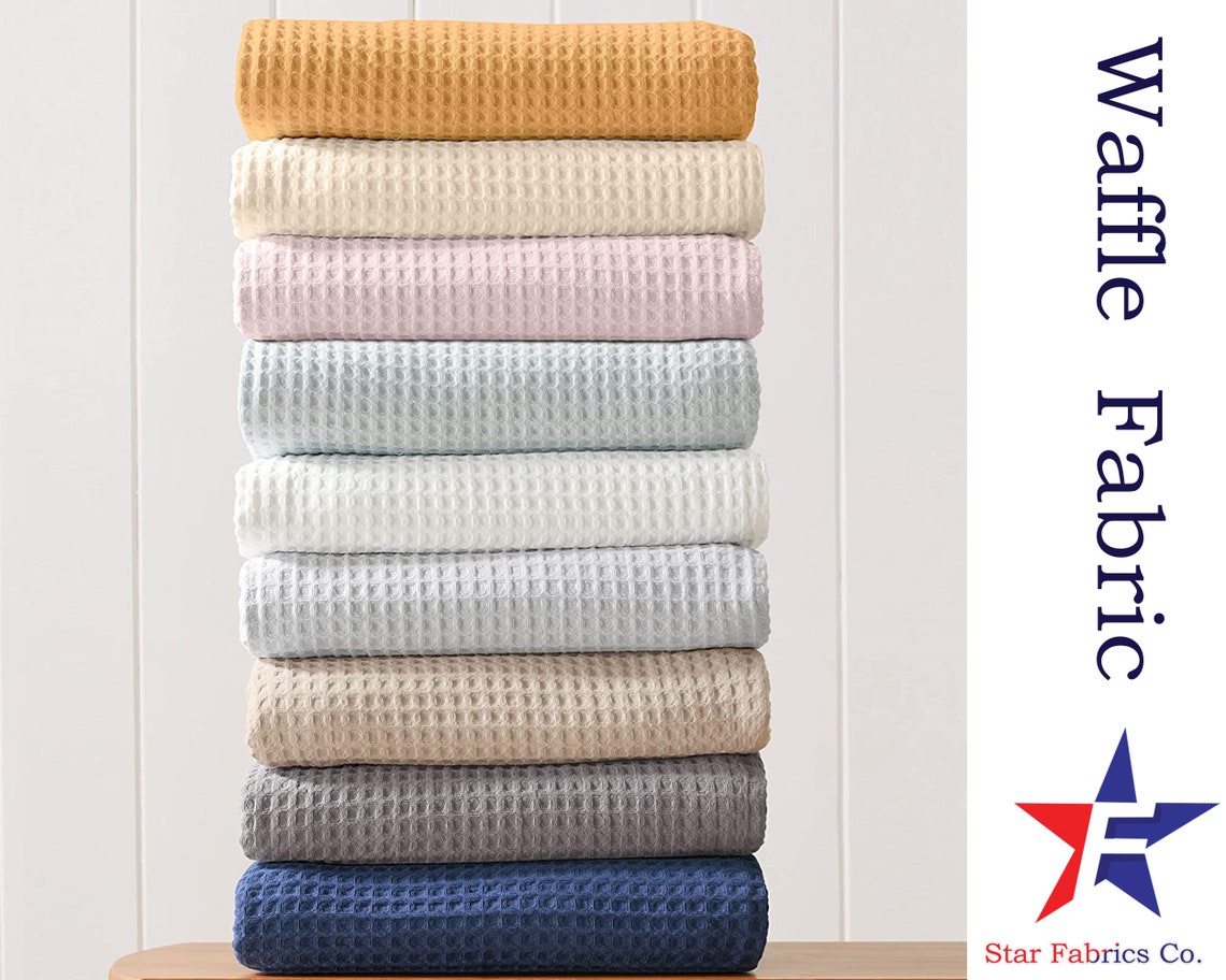 Waffle Knit Fabric Fabric by the Yard Sweater Fabric Waffle Polyester ...