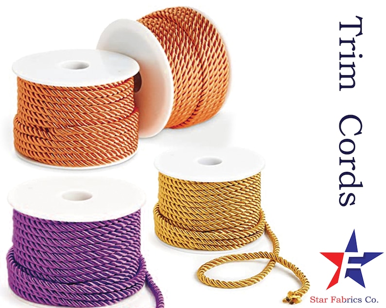 Trim Cords by the Yard Decorative Cord Trims - 24 Colors - Etsy