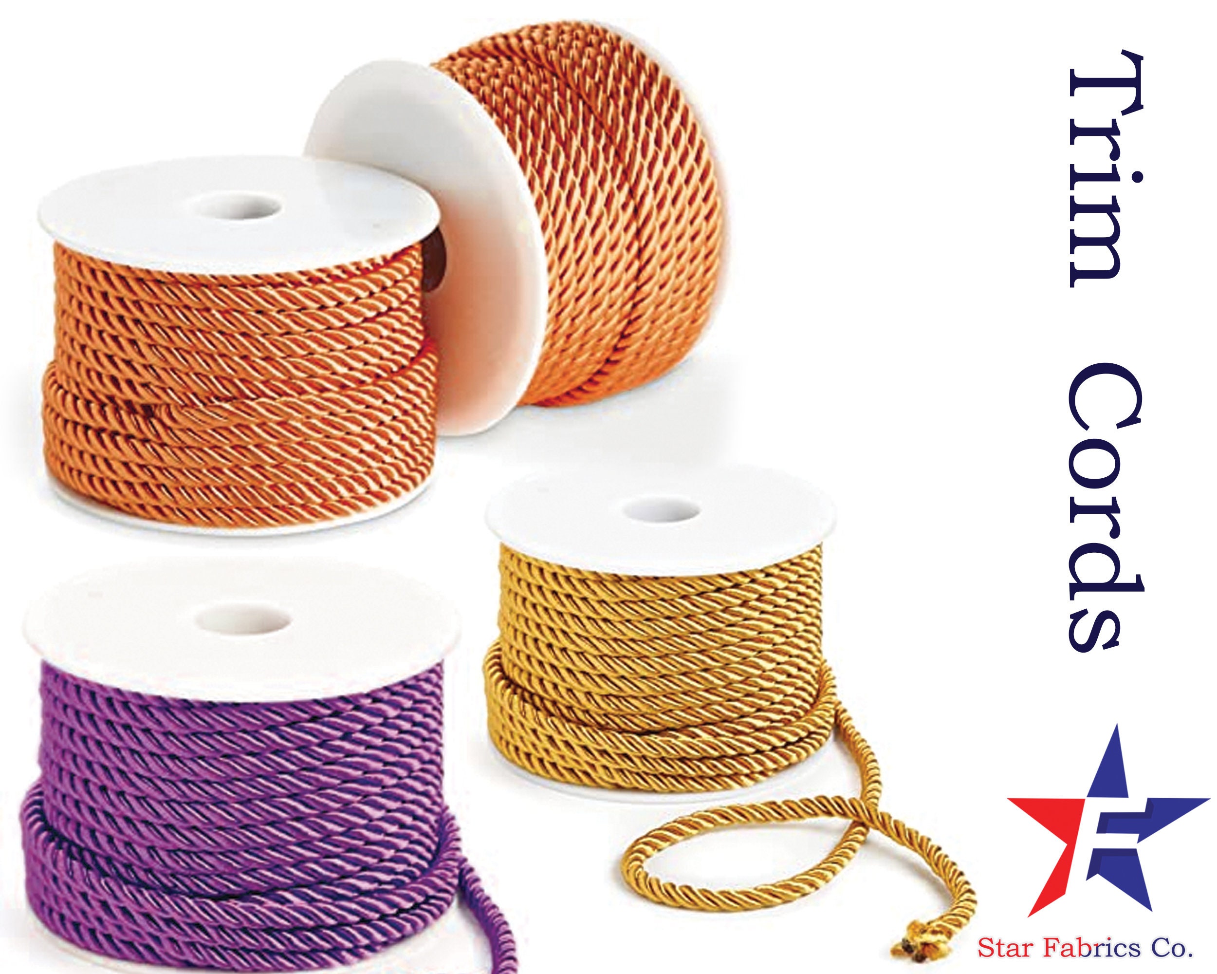 Trim Cords by the Yard Decorative Cord Trims - 24 Colors - Etsy