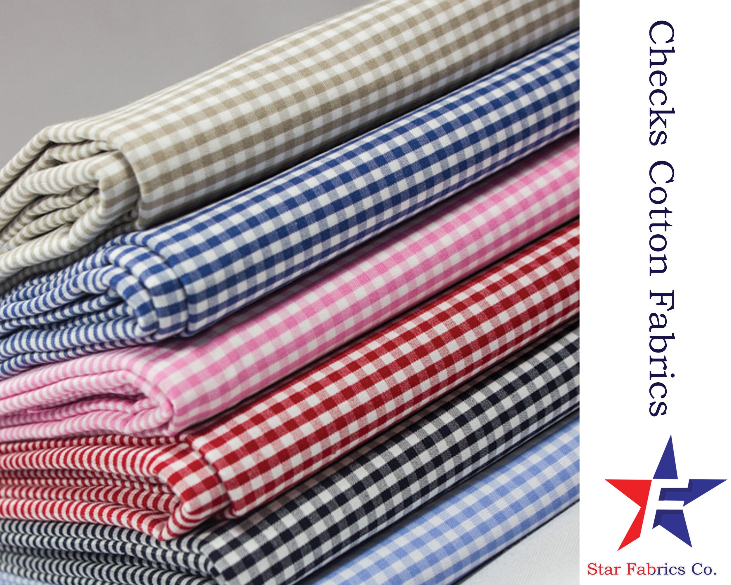 Cotton Check Fabric Samples / 100 % Cotton Fabric Samples / - Etsy