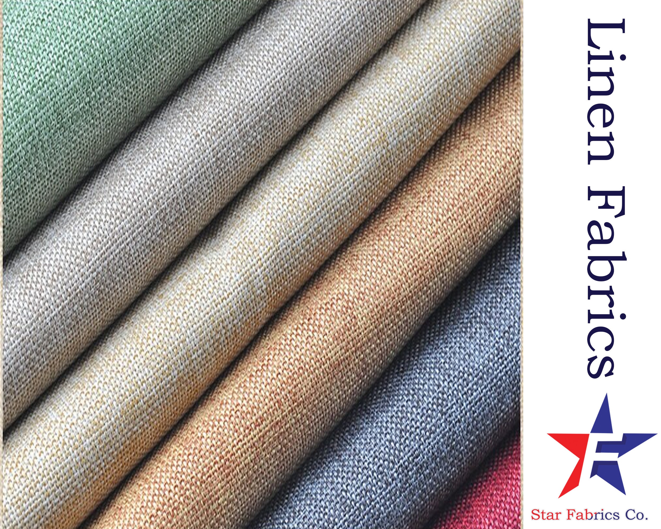 Pure Linen Soft Fabric by Yard, Linen Fabric by the Yard, Natural Linen ...