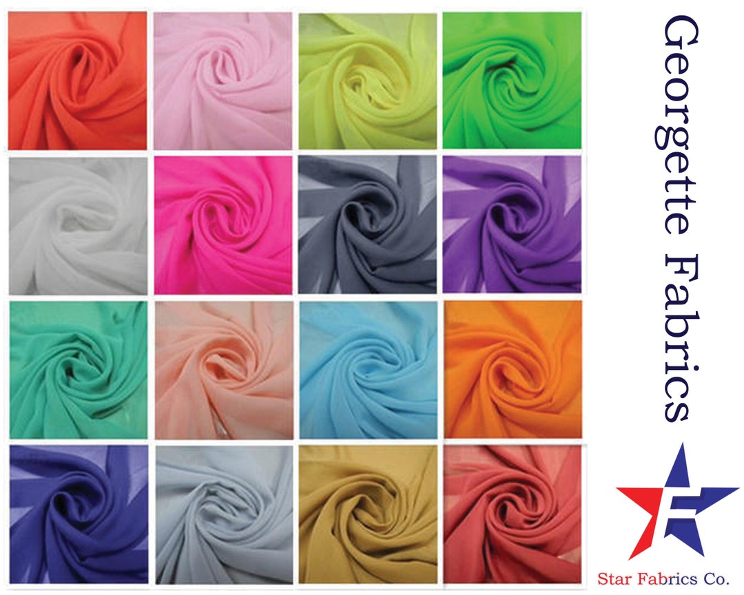 Georgette Fabric by the Yard / Luxury Georgette Fabric / Sheer Fabric ...