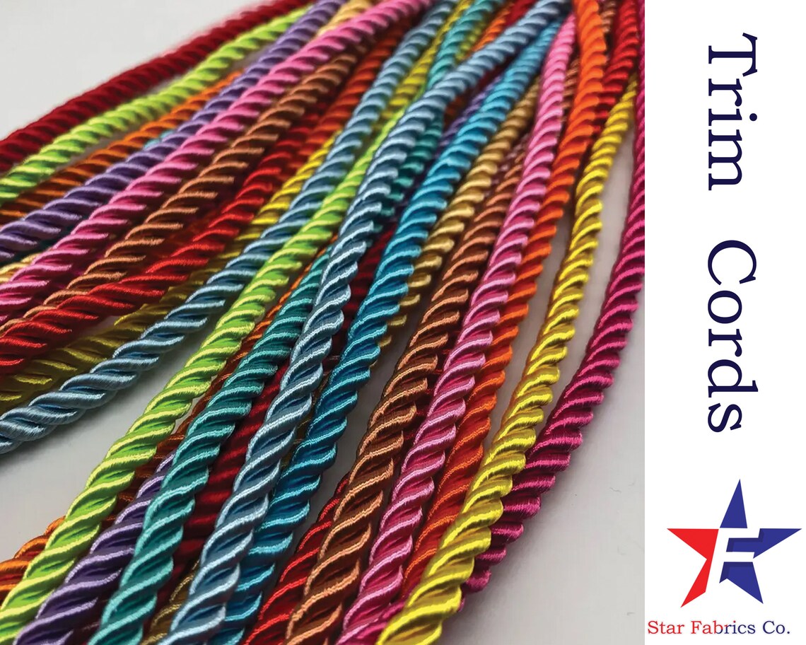 Trim Cords by the Yard Decorative Cord Trims - 24 Colors - Etsy