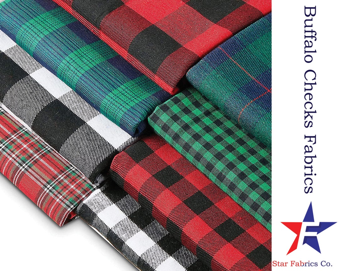 Wide Cotton Buffalo Check Red Fabric Black Check Quilt Backing Cotton ...