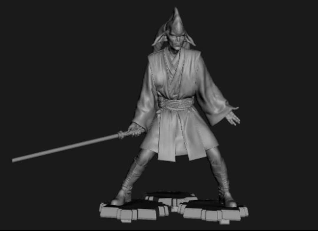 Jedi 3d Statue STL File, 3D Digital Printing STL File for 3D Printers ...